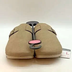 Primark | Shoes | New Primark Clogs Womens 9 Taupe Boston Style Buckle ...